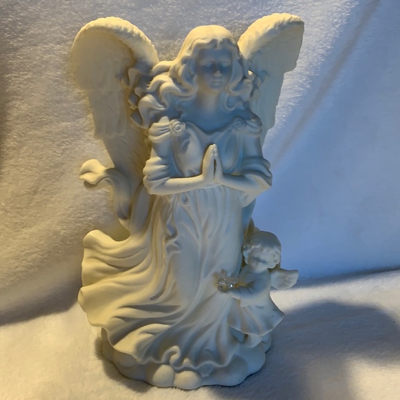 PartyLite | Accents | 53 Partylite Angel And Child Statue With Candle ...